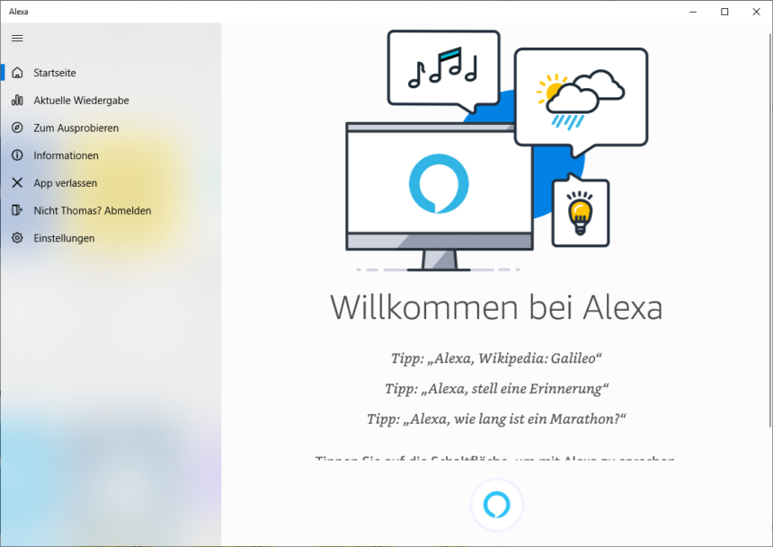 Alexa als App für den Desktop « tsjdevapps