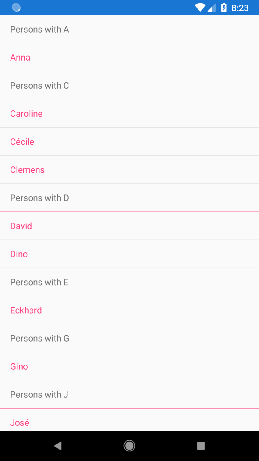 Gruppierte Liste in einer Xamarin.Forms App « tsjdevapps