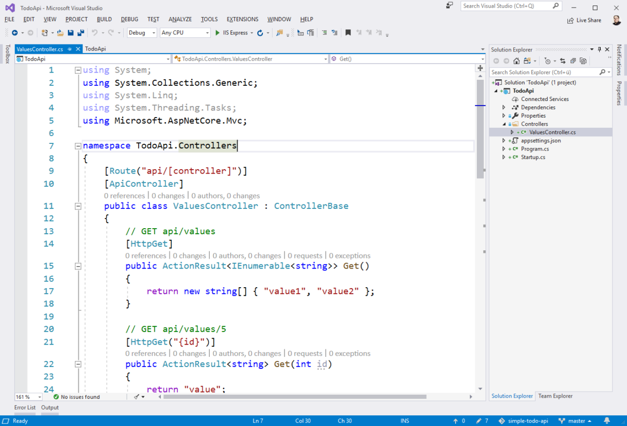 Eigene API mit ASP.NET Core: Todo API « tsjdevapps