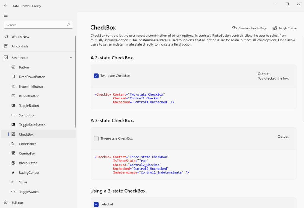 XAML Controls Gallery: XAML Controls ausprobieren « tsjdevapps